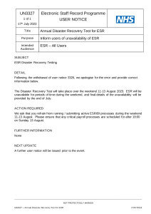 Browse Content - ESR Hub - NHS Electronic Staff Record